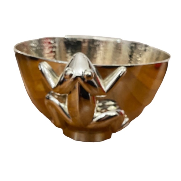 Accents | Frog Hammered Silver Plated Bowl Haida Design Artist Corey ...